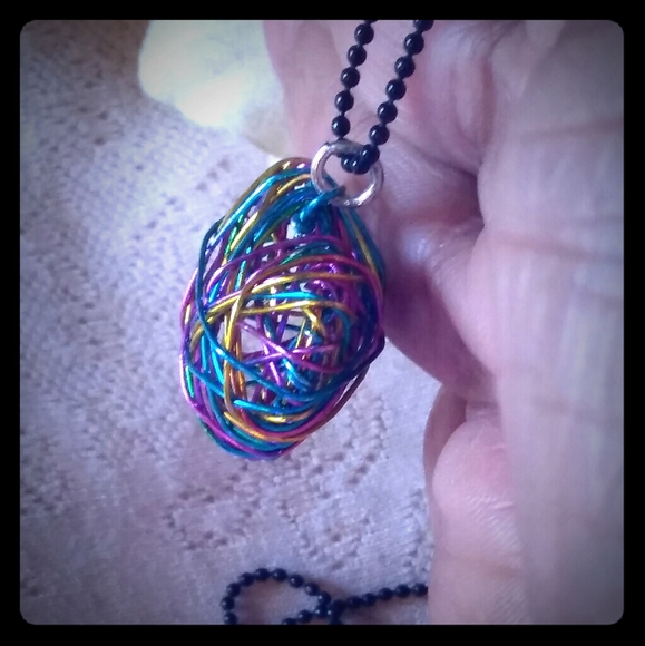 Vintage | Jewelry | Vintage Twisted Wire Puff Heart Pendant Necklace ...